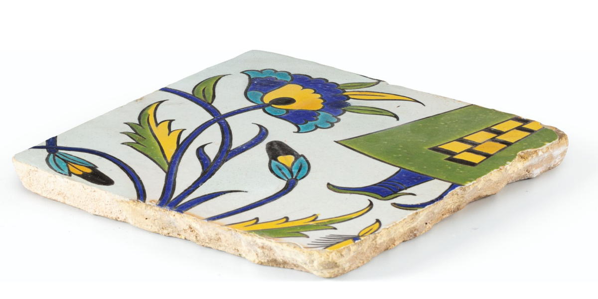 Safavid Pottery Tile | andrewcusack.com
